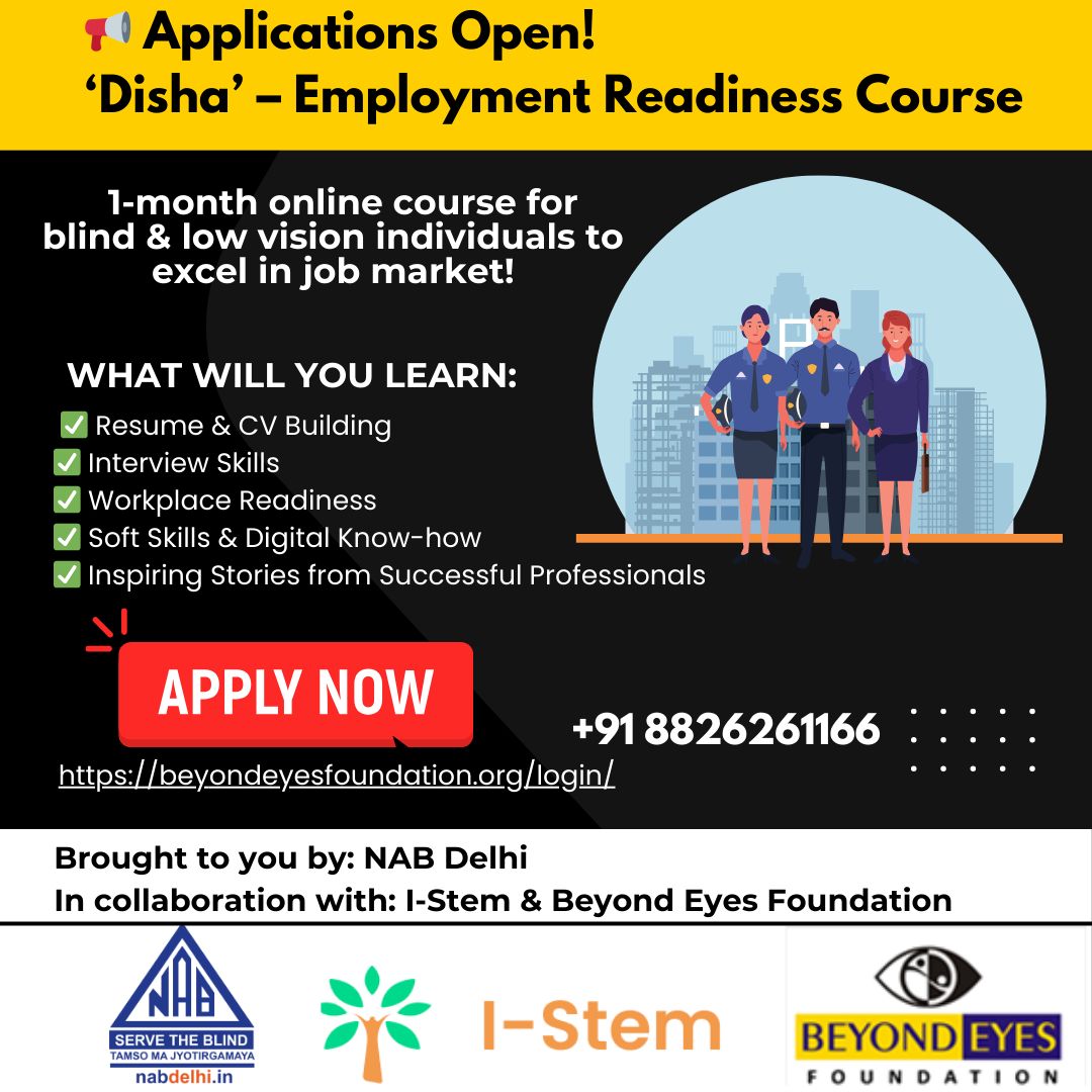 Announcement – Disha – Beyond Eyes Foundation